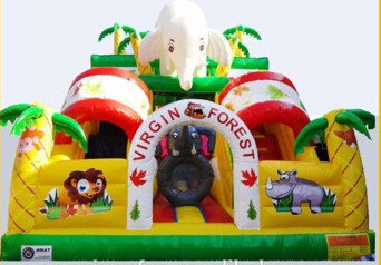 Popular Funny Inflatable Jumping Castles For Kids 12m x 10m Outdoor