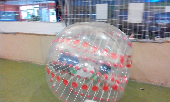 1.2m Clear Pink  Inflatable Sports Games Soccer Ball For Advertising