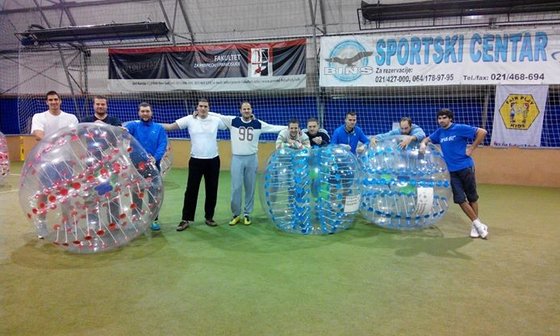 1.2m Clear Pink  Inflatable Sports Games Soccer Ball For Advertising