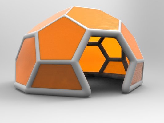 8m Orange  Exhibition PVC Tarpaulin Inflatable Yard Tent Outdoor