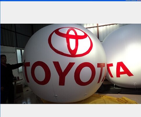 White 8m Inflatable Marketing Products , PVC Inflatable Ball Off Site Layout