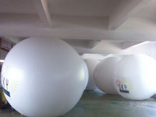 Weiße aufblasbare Marketing-Produkte, aufblasbarer Ball-externer Plan PVCs