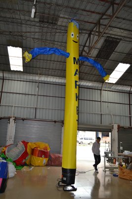Customized Inflatable Marketing Products , Fireproof 5m Red Air Dancer