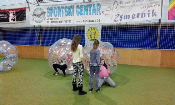 Clear Bump Ball Inflatable Sports Games Customized PVC / TPU