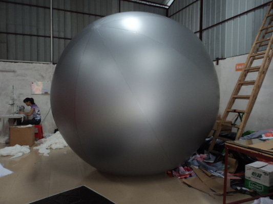Gray Pvc Inflatable Advertising Balloons Round 3m Diameter Ball