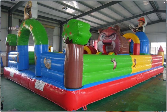 Custom Bear Inflatable Bounce House for Childrens , Fireproof 10m x 5m