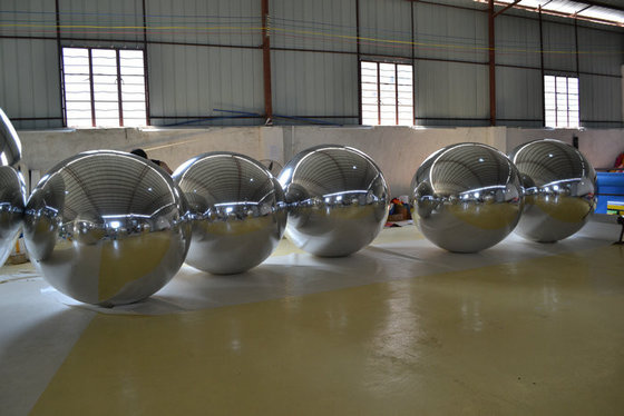 Stage Customized Advertising Inflatable Mirror Ball , Mirror Cloth with Fireproof