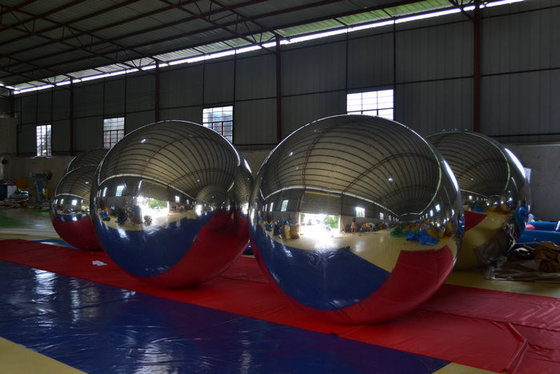 Giant Decorative Display Inflatable Mirror Ball PVC Mirror Cloth Fireproof