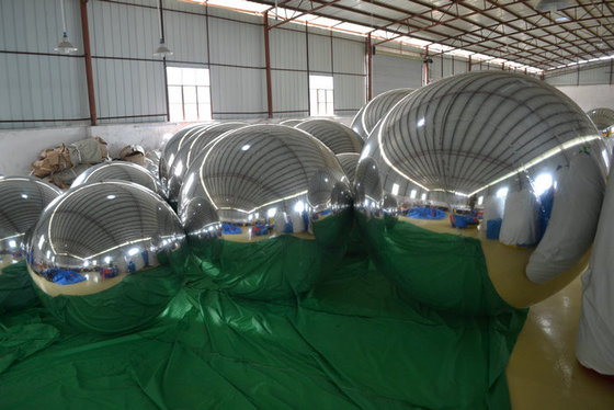 Giant Decorative Display Inflatable Mirror Ball PVC Mirror Cloth Fireproof
