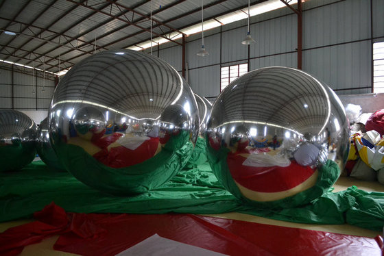 Giant Decorative Display Inflatable Mirror Ball PVC Mirror Cloth Fireproof