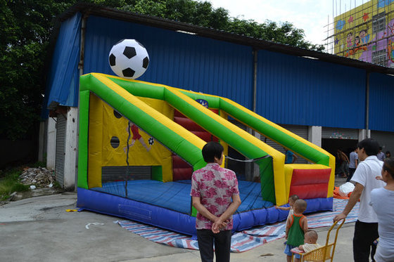Commercial Tarpaulin Inflatable Sports Games , Football Shooting Machine