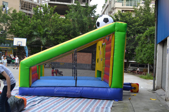 Commercial Tarpaulin Inflatable Sports Games , Football Shooting Machine