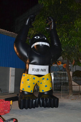 Show Large Gorilla Inflatable Advertising Products 0.45mm PVC Tarpaulin