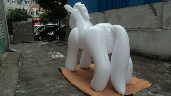 Exhibition Inflatable Advertising Products , PVC White Inflatable Advertising Horses