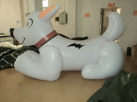 Cute White Dog Inflatable Advertising Products Suitable For Backyard