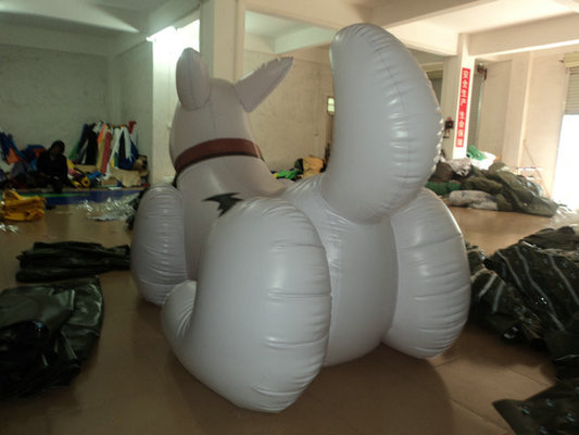 Cute White Dog Inflatable Advertising Products Suitable For Backyard