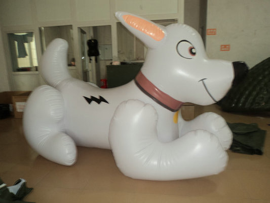 Cute White Dog Inflatable Advertising Products Suitable For Backyard