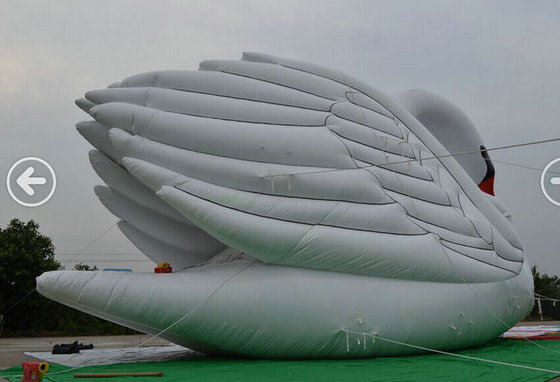 Large Inflatable White Swan , Company Advertising Product 4m height