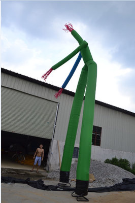 Earth-friendly Inflatable Green  Air  Inflatable Blow Up Dancing Man For Advertising