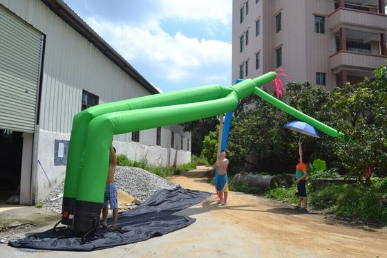 Earth-friendly Inflatable Green  Air  Inflatable Blow Up Dancing Man For Advertising