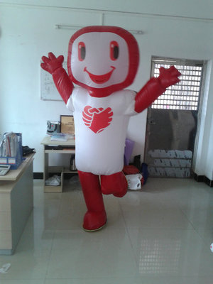 Custom Inflatable Costumes Walking Blow Up  Costumes Red with 210D Oxford Cloth