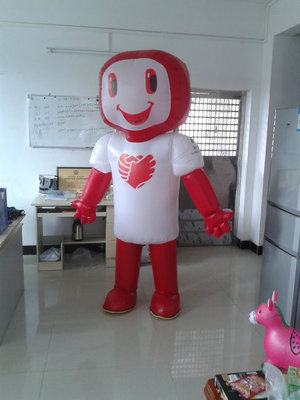 Custom Inflatable Costumes Walking Blow Up  Costumes Red with 210D Oxford Cloth