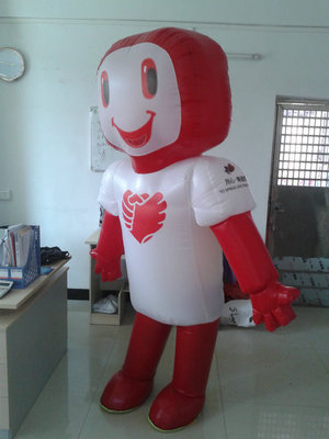 Custom Inflatable Costumes Walking Blow Up  Costumes Red with 210D Oxford Cloth