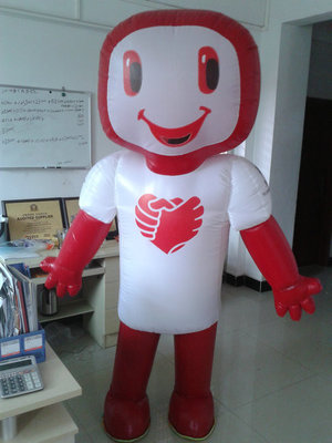 Custom Inflatable Costumes Walking Blow Up  Costumes Red with 210D Oxford Cloth