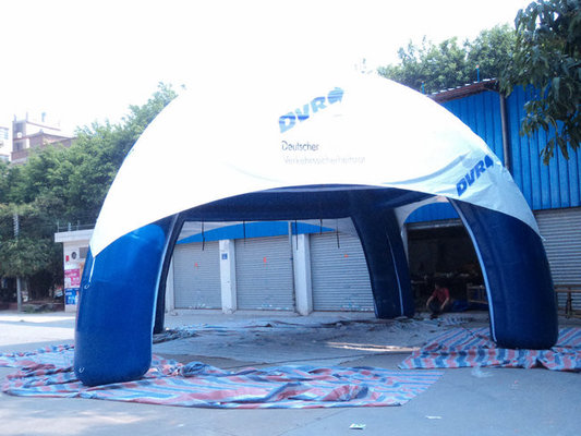 0.45mm PVC Tarpaulin Four Legs Inflatable Spider Tent  Blue for Outdoor Exhibition