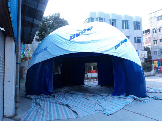 0.45mm PVC Tarpaulin Four Legs Inflatable Spider Tent  Blue for Outdoor Exhibition
