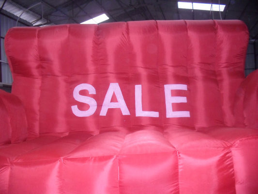 Red inflatable sofa with repair kit and air pump for living  room , bedroom , flat