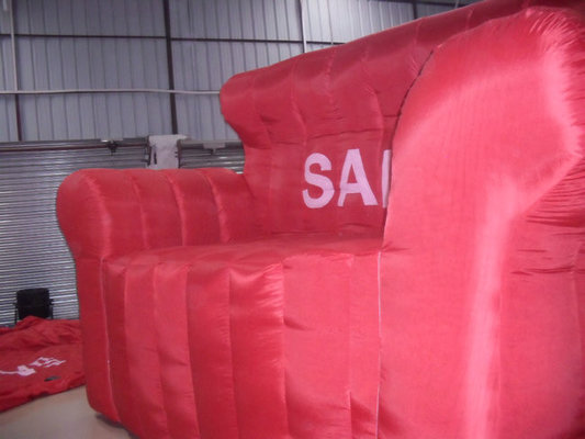 Large PVC Inflatable Sofa / Modern Inflatable Party Furniture Sofa Bed