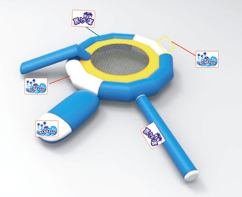 Outdoor Inflatable Water Jump Bed Combination , Inflatable Water Trampoline With Slide