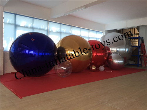 Colorful Giant Inflatable Mirror Ball Advertising Balloons Ornaments