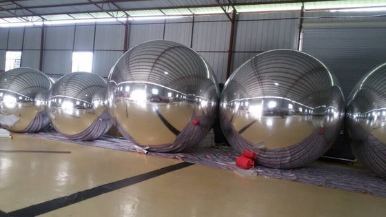 3m Diameter Large Sliver Inflatable Mirror Ball For Opening Event , Parade