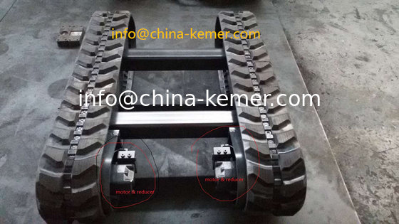 RUBBER TRACKED HARVESTER UNDERCARRIAGE KRT1500/1.5 ton load/engineering machinery parts/with hydraulic motor and reducer