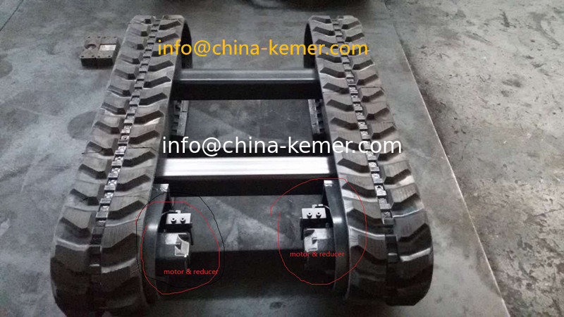 RUBBER TRACKED HARVESTER UNDERCARRIAGE KRT1500/1.5 ton load/engineering machinery parts/with hydraulic motor and reducer