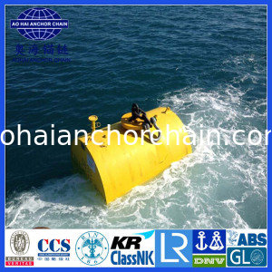 Mooring Steel Floating buoy, Yellow Painted steel structure Mooring Buoy