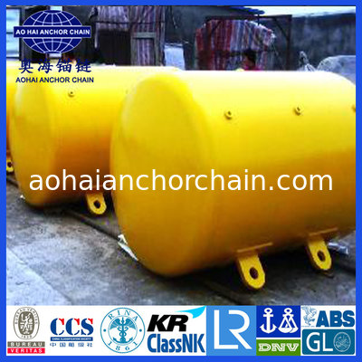 Mooring Steel Floating buoy, Yellow Painted steel structure Mooring Buoy