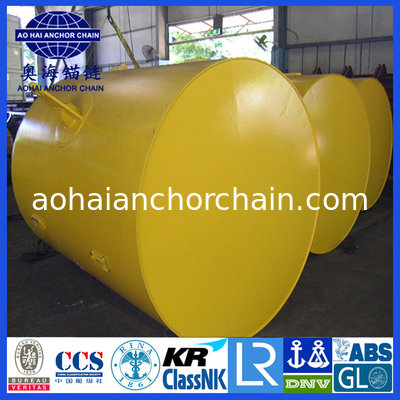 Mooring Steel Floating buoy, Yellow Painted steel structure Mooring Buoy