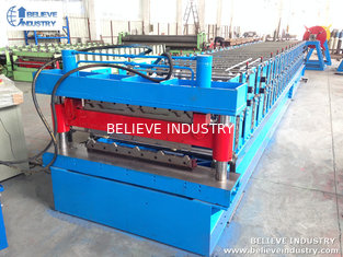 China Double Layer Roofing Sheet Roll Forming Machine Wall Panel Side Structure Type supplier