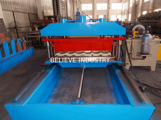 China 6-8m/min Servo Flying Punching And Cutting Metal Tile Roll Forming Machine supplier