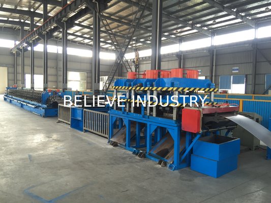 Heavy Duty Perforated Ladder Cable Tray Roll Forming Machine With Automatic Size Adjusting supplier