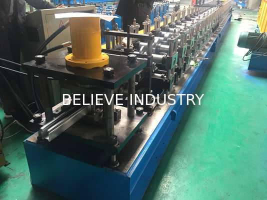 Mute Roller Shutter Door Track Roll Forming Machine With Saw Cutting supplier