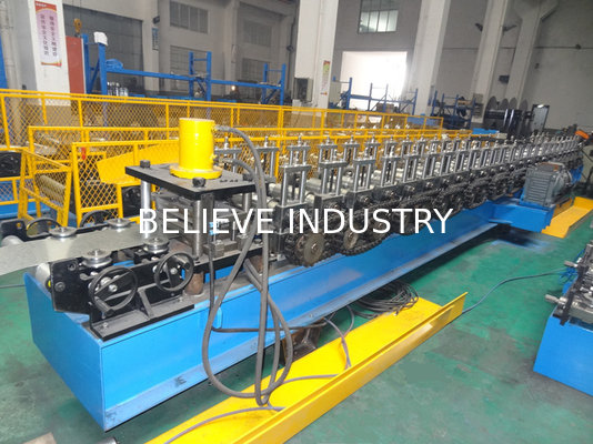 Mute Roller Shutter Door Track Roll Forming Machine With Saw Cutting supplier