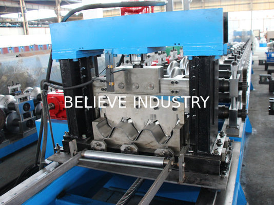 15m/min Servo Flying Cutoff Thrie Beam Highway Guardrail Roll Forming Machine supplier