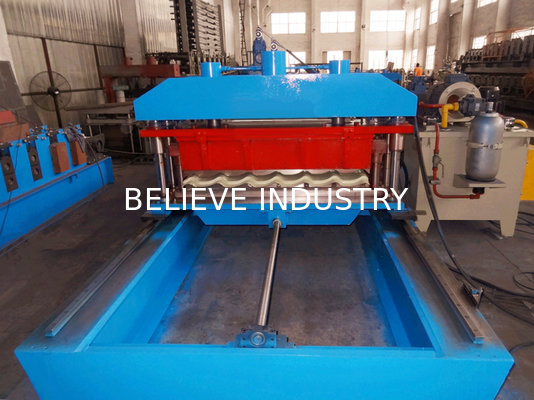 6-8m/min Servo Flying Punching And Cutting Metal Tile Roll Forming Machine supplier