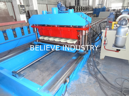 6-8m/min Servo Flying Punching And Cutting Metal Tile Roll Forming Machine supplier
