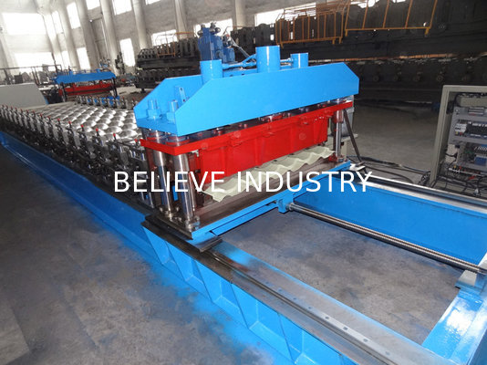 6-8m/min Servo Flying Punching And Cutting Metal Tile Roll Forming Machine supplier