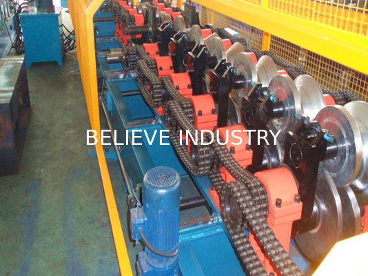 Standard C100-300 C Purlin Cold Roll Forming Machine With Post Punching And Cutting supplier